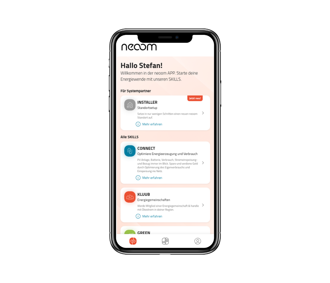 INSTALLER: Speicher & Standort Inbetriebnahme | neoom